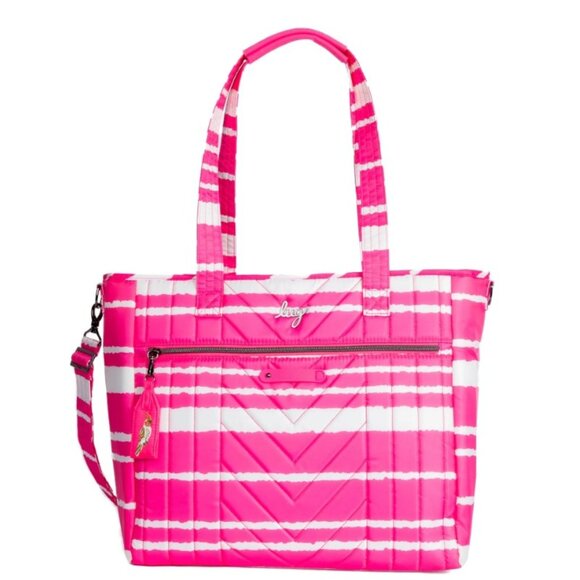 lug | Bags | Lug Paddle Carryall Tote Magenta Stripe Hot Pink Neon With ...